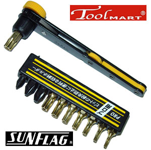 일본正品 SUNFLAG초박형라쳇렌치별드라이버세트no.777TX